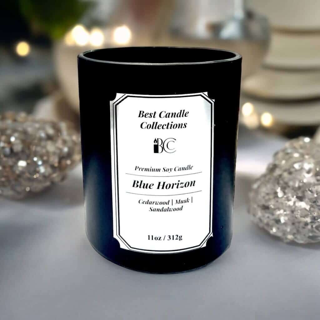 Blue Horizon Soy Candle: Refreshing Notes of Cool Water Cologne